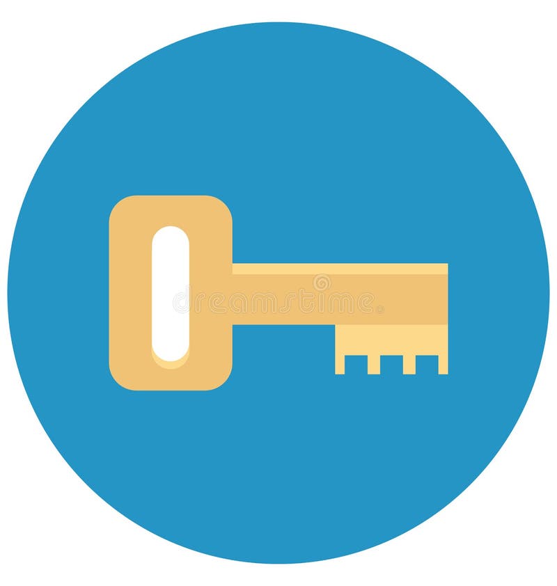 Key Color Vector Icon Which Can Be Easily Modified or Edit Stock ...