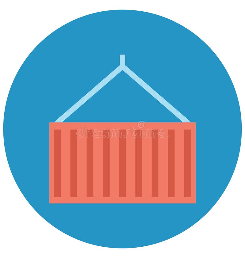 Cargo Container Color Vector Icon Which Can Be Easily Modified or Edit ...
