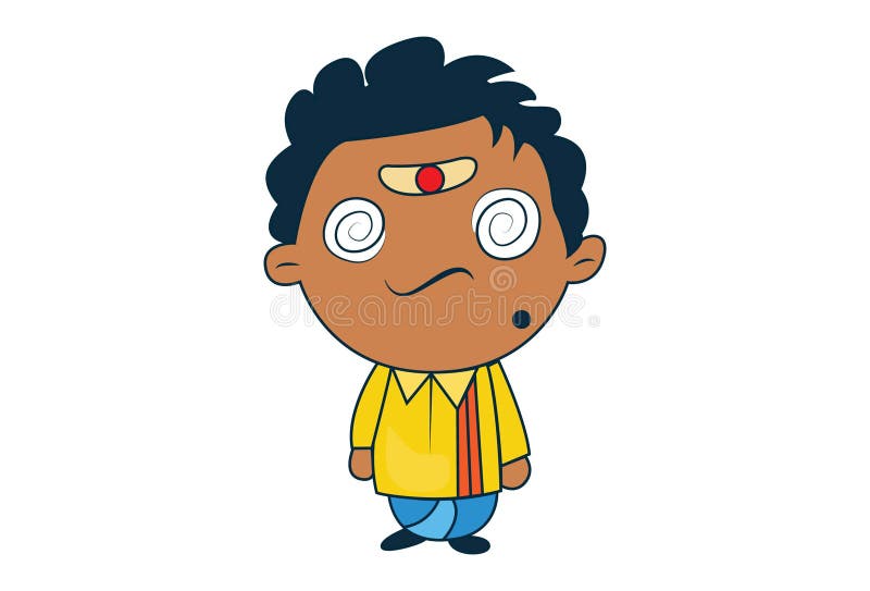 Angry South Indian Pandit Talking Cartoon Stock Illustration ...