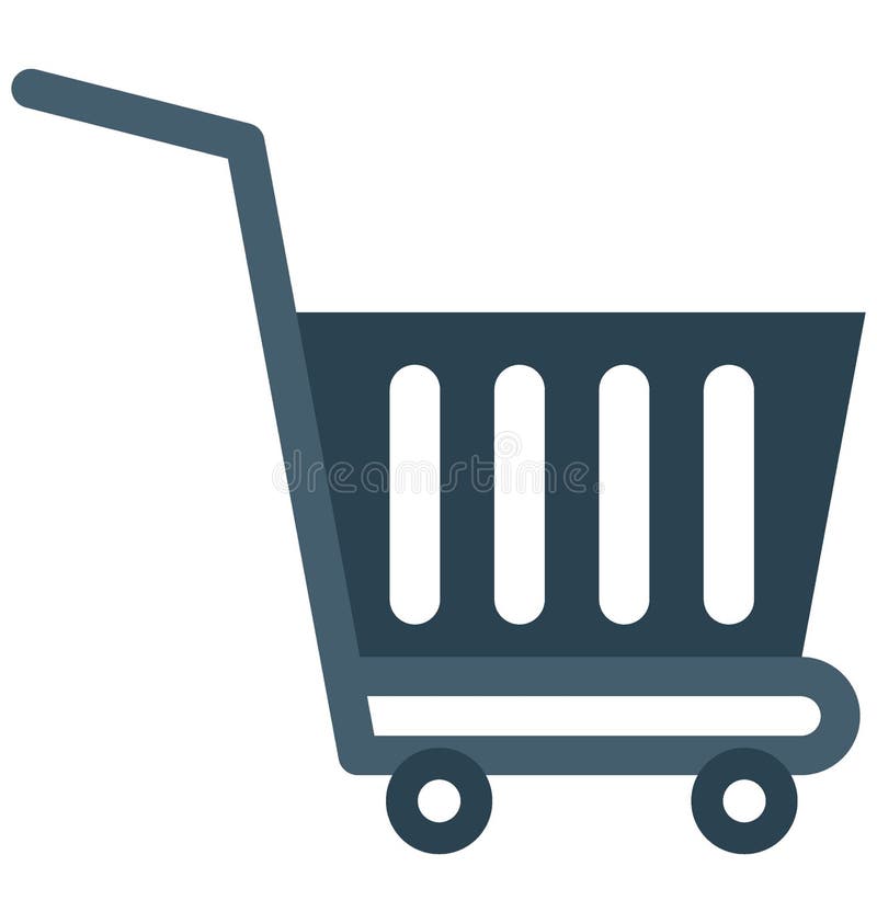 Shopping Cart Color Icon Isolated and Vector that Can Be Easily ...