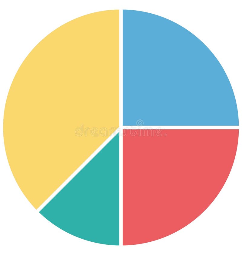 Pie Chart Color Icon Isolated and Vector that Can Be Easily Modified or ...