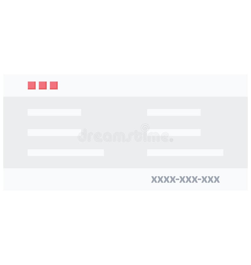 Cheque Color Icon Isolated and Vector that Can Be Easily Modified or ...