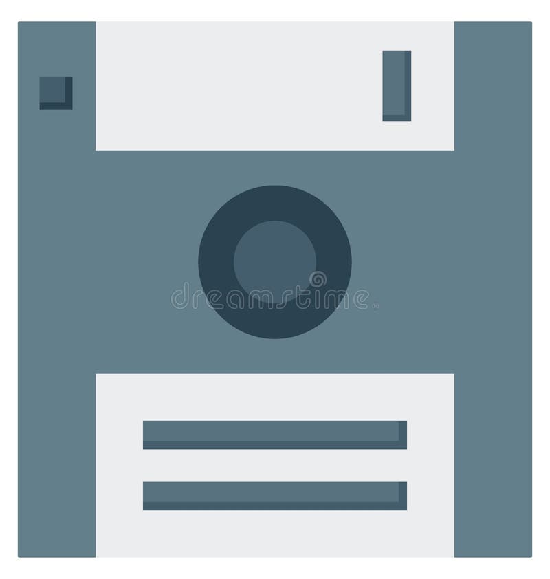 Floppy Color Icon Isolated and Vector that Can Be Easily Modified or ...