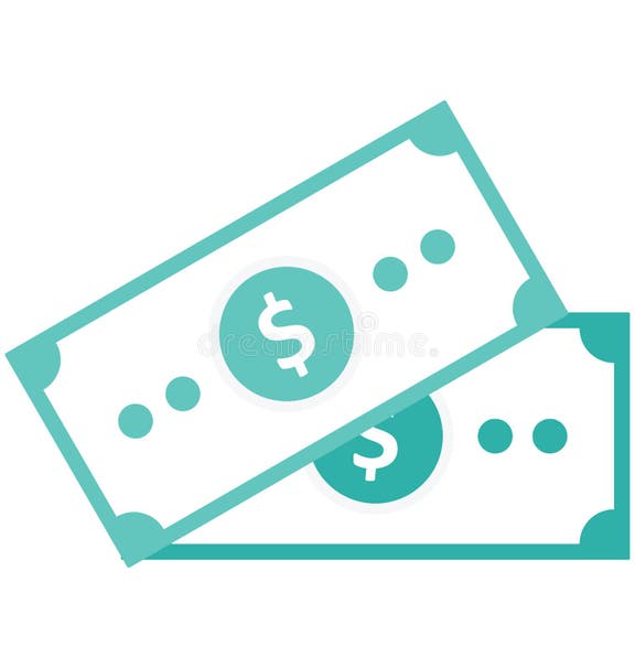 Banknote Color Icon Isolated and Vector that Can Be Easily Modified or ...