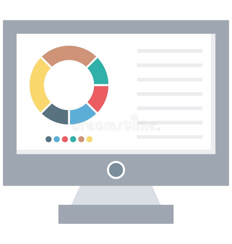 Online Graph Color Icon Isolated and Vector that Can Be Easily Modified ...
