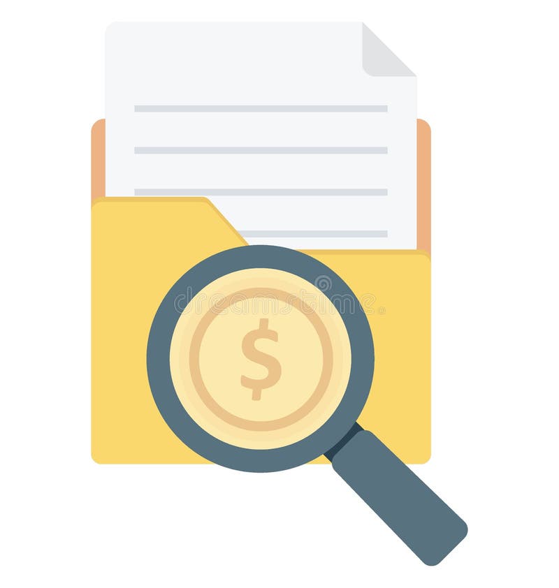 Search Folder Color Icon Isolated and Vector that Can Be Easily ...