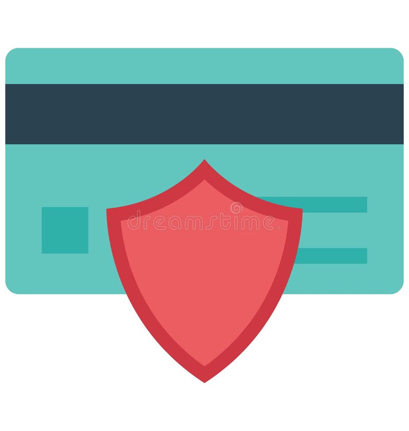 Card Protection Color Icon Isolated and Vector that Can Be Easily ...