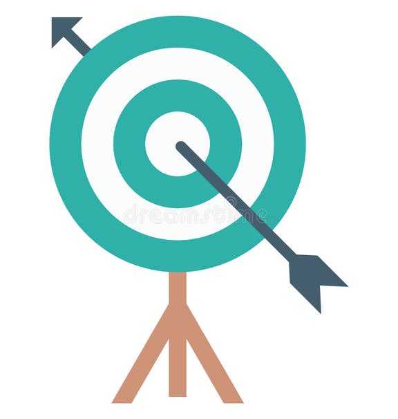 Bullseye Color Isolated Vector Icon that Can Be Easily Modified or Edit ...