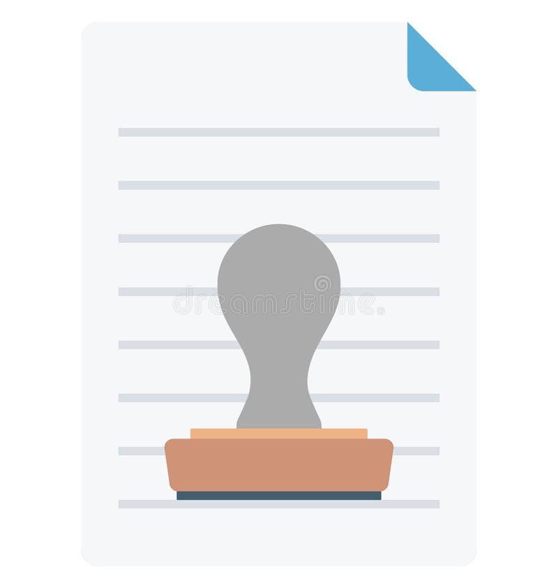 Paper Stamp Color Icon Isolated and Vector that Can Be Easily Modified ...