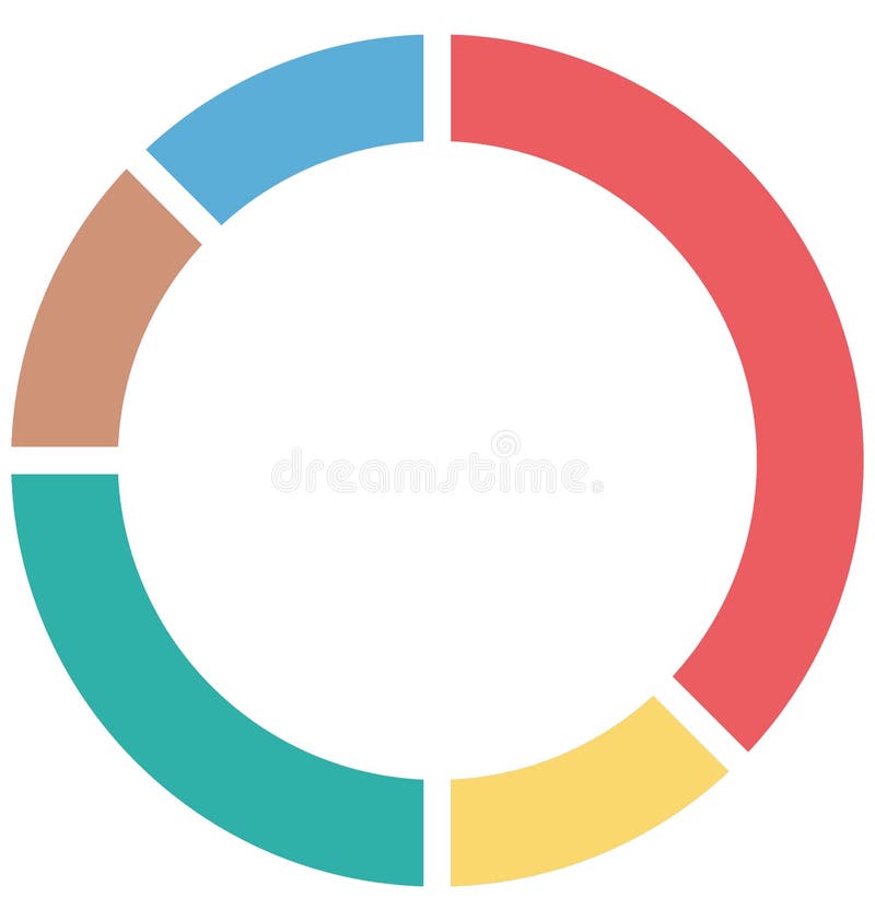 Pie Chart Color Icon Isolated and Vector that Can Be Easily Modified or ...