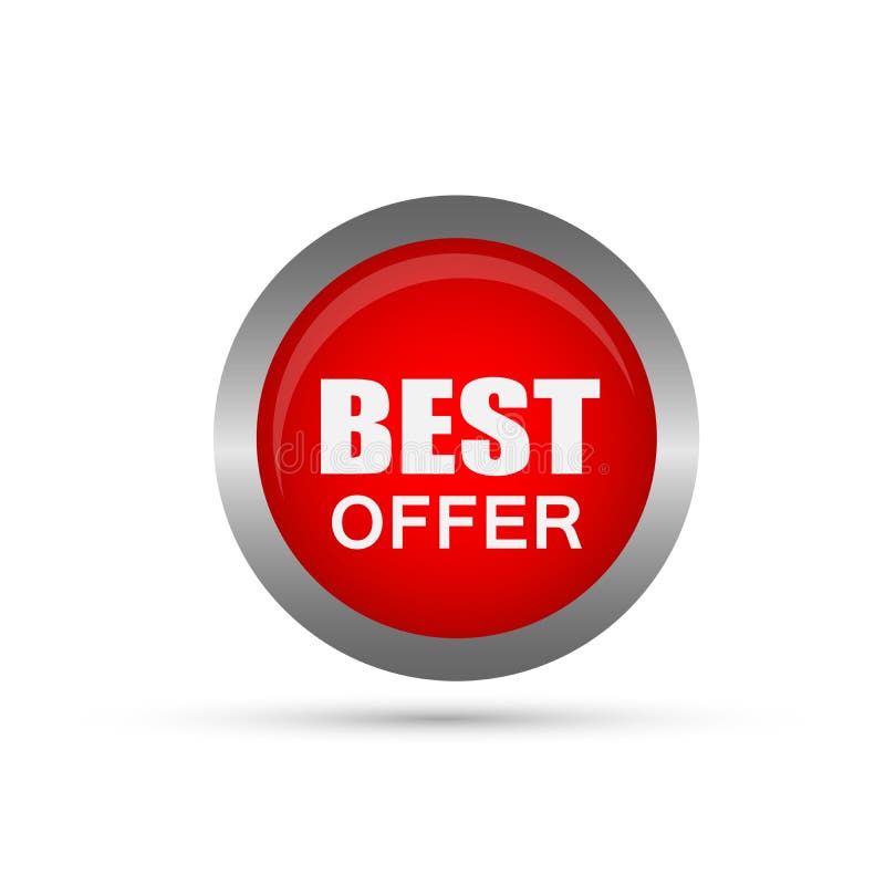 Best Offer Icon Button Element on White Background Stock Vector ...