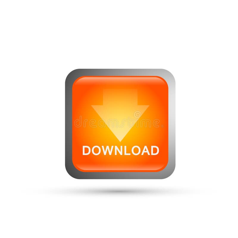 Abstract Download Button Icon Vector in Element on White Background ...