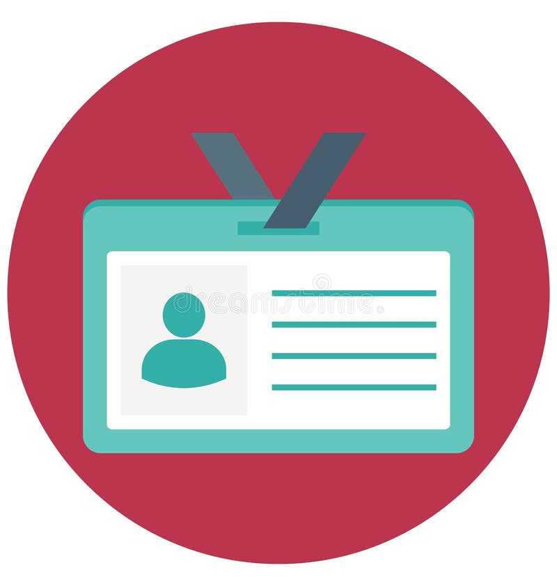 ID Card Color Icon Isolated and Vector that Can Be Easily Modified or ...
