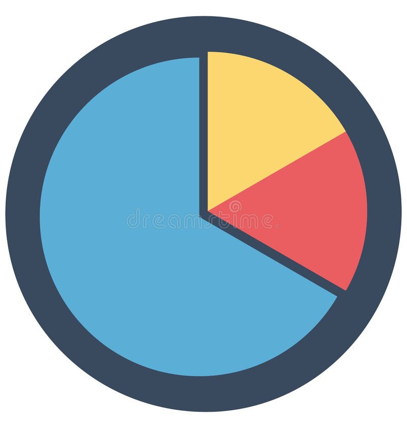 Pie Chart Color Icon Isolated and Vector that Can Be Easily Modified or ...