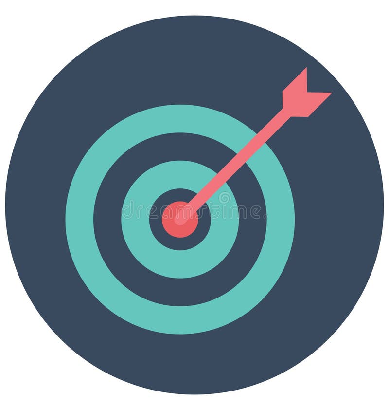 Bullseye Color Vector Icon Which Can Easily Modify or Edit Stock ...
