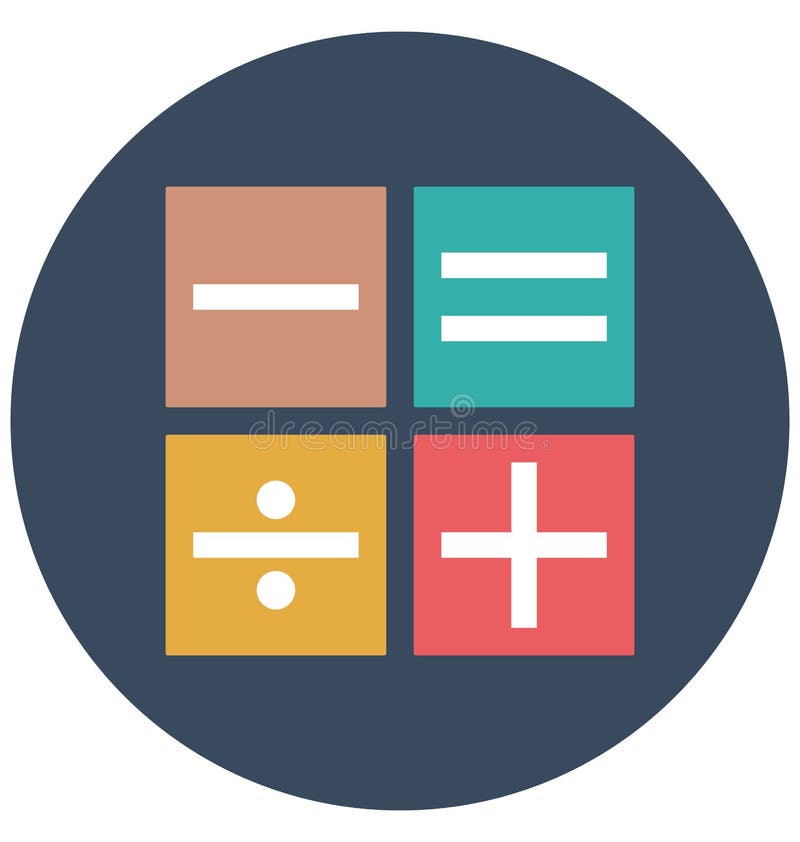 Mathematical Symbols Color Icon Isolated and Vector that Can Be Easily ...