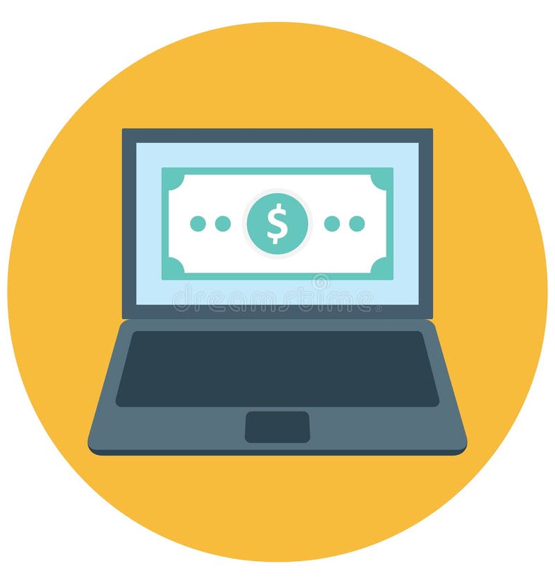 Online Payment Color Icon Isolated and Vector that Can Be Easily ...