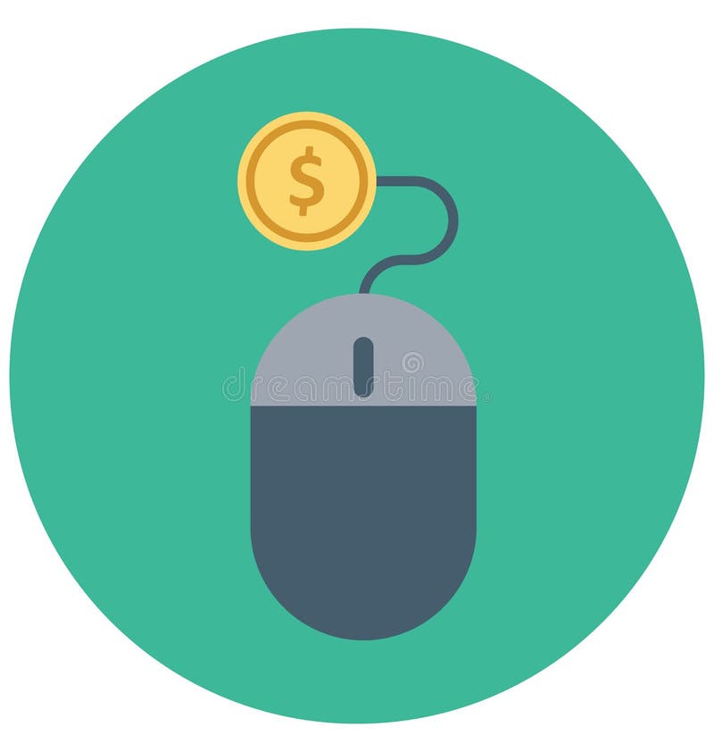 Mouse Color Icon Isolated and Vector that Can Be Easily Modified or ...