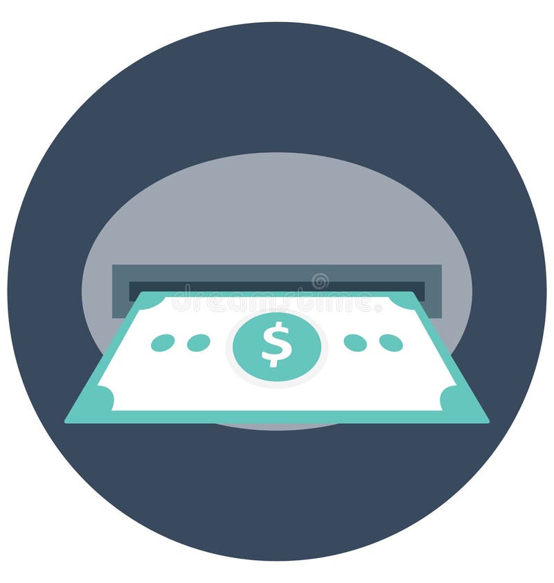 Atm Withdrawal Color Icon Isolated and Vector that Can Be Easily ...