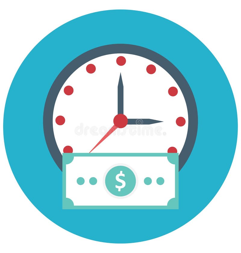 Investment Time Color Isolated Vector Icon that Can Be Easily Edit or ...