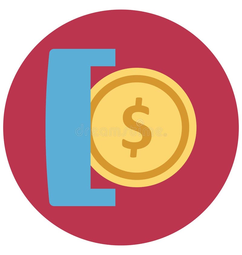 Coin Insert Color Icon Isolated and Vector that Can Be Easily Modified ...