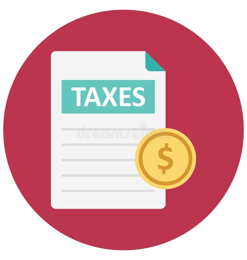 Taxes Color Isolated Vector Icon that Can Be Easily Modified or Edit ...