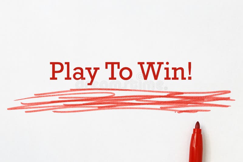 Play to win on paper stock image. Image of bike, humorous - 178304413