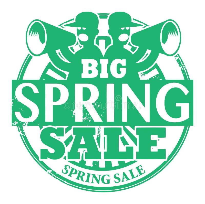 Big Spring Sale Written Inside The Stamp Stock Vector - Illustration of ...