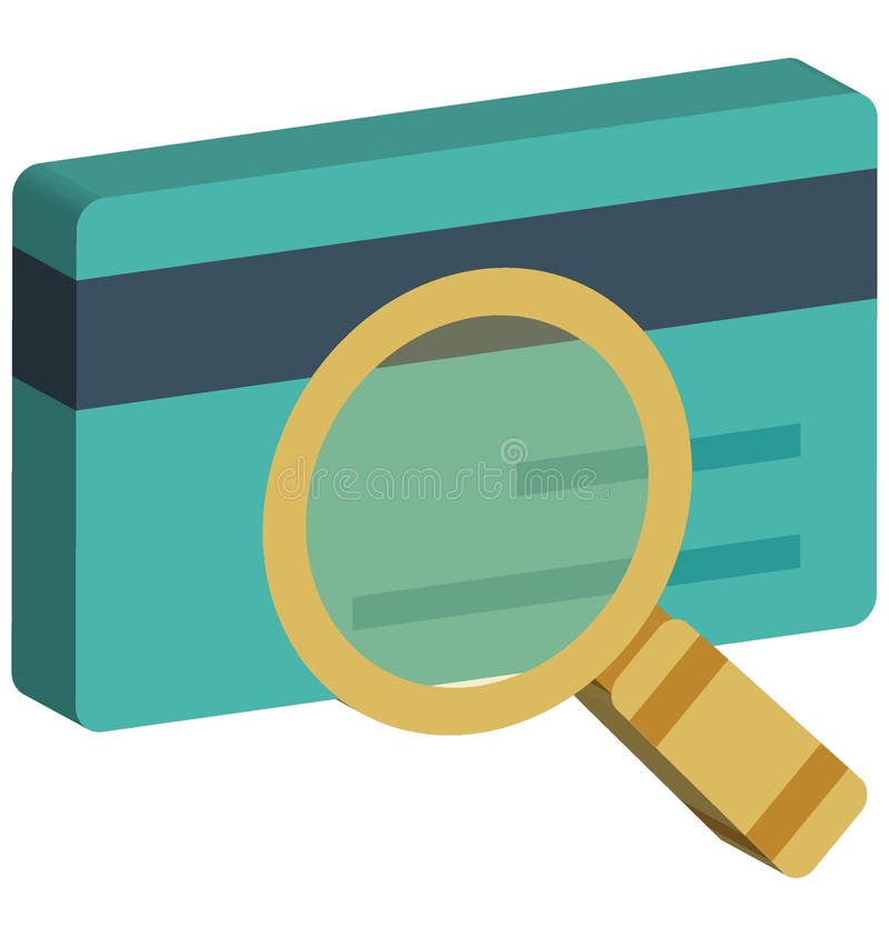 Card Scanning Color Icon Isolated and Vector that Can Be Easily ...