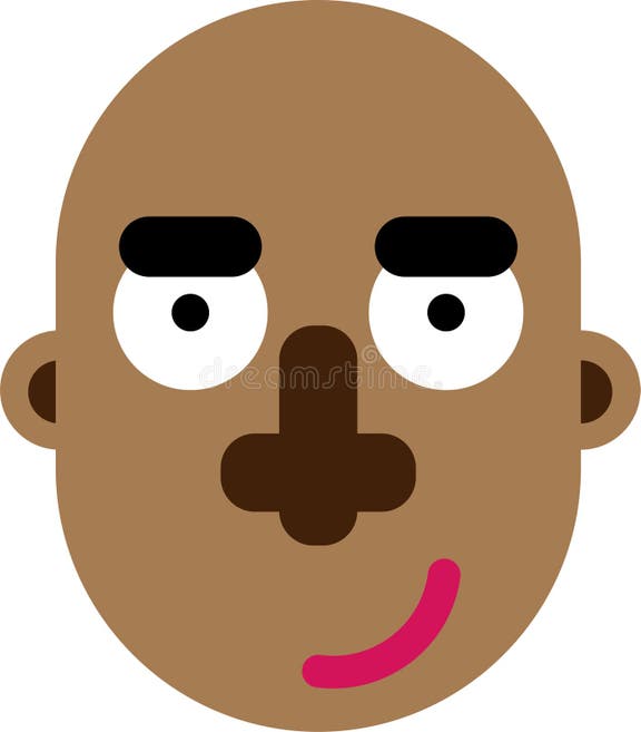 Black Bold Man Face Flat Design Stock Vector - Illustration of bold ...