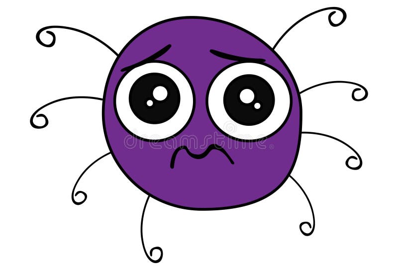 Sad spider stock vector. Illustration of cute, insect - 19475857
