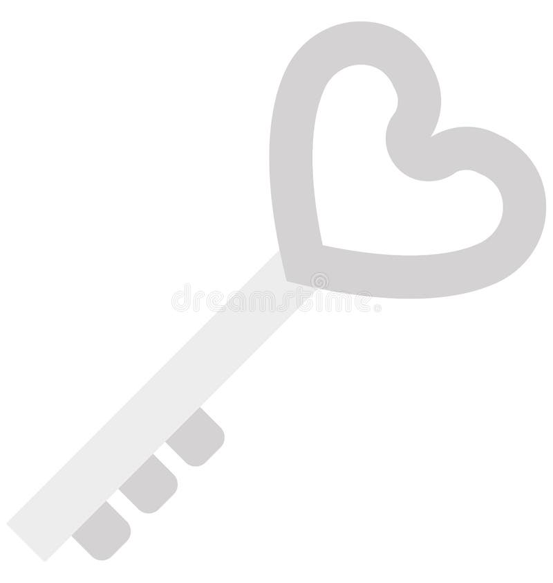 Heart Key Isolated Vector Icon that Can Be Easily Modified or Edit ...