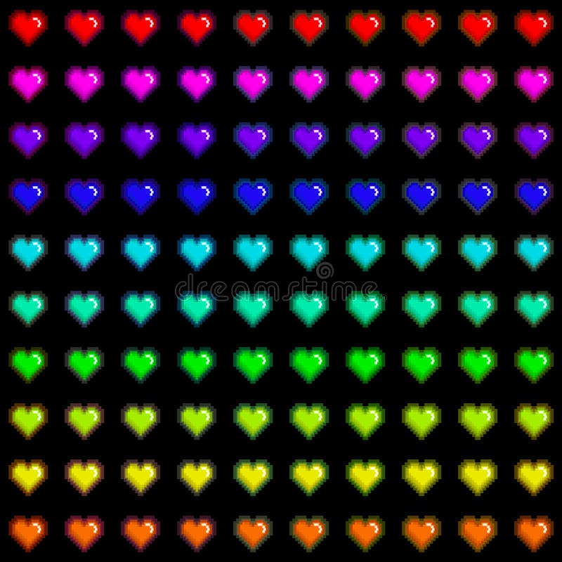 Green Pixel Heart Pattern Stock Illustrations – 504 Green Pixel Heart ...