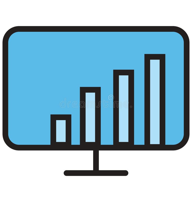 Graph Presentation Isolated Vector Icons that Can Be Easily Modified or ...