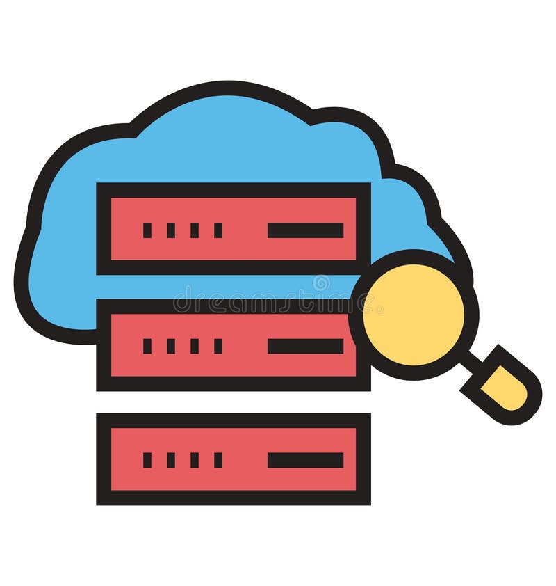 Server Search Isolated Vector Icons that Can Be Easily Modified or Edit ...