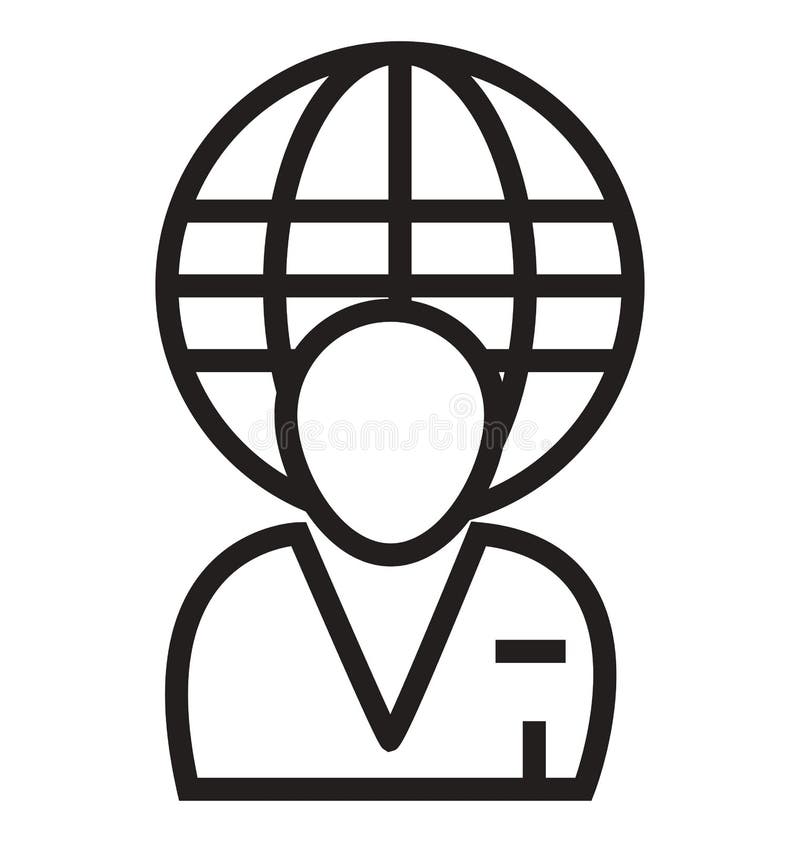 Global Management Isolated Vector Icon that Can Be Easily Modified or ...