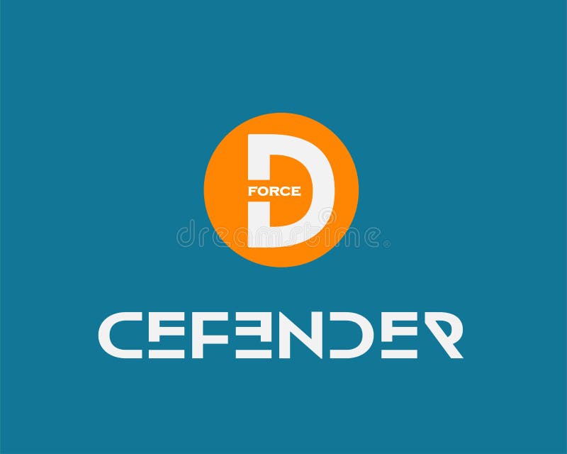 Defender Force Simple Logo Design Company Stock Illustration ...