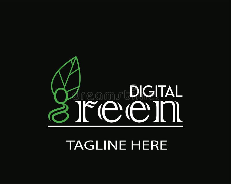 Green Digital Logo Company Banner Illustration Social Motivation ...