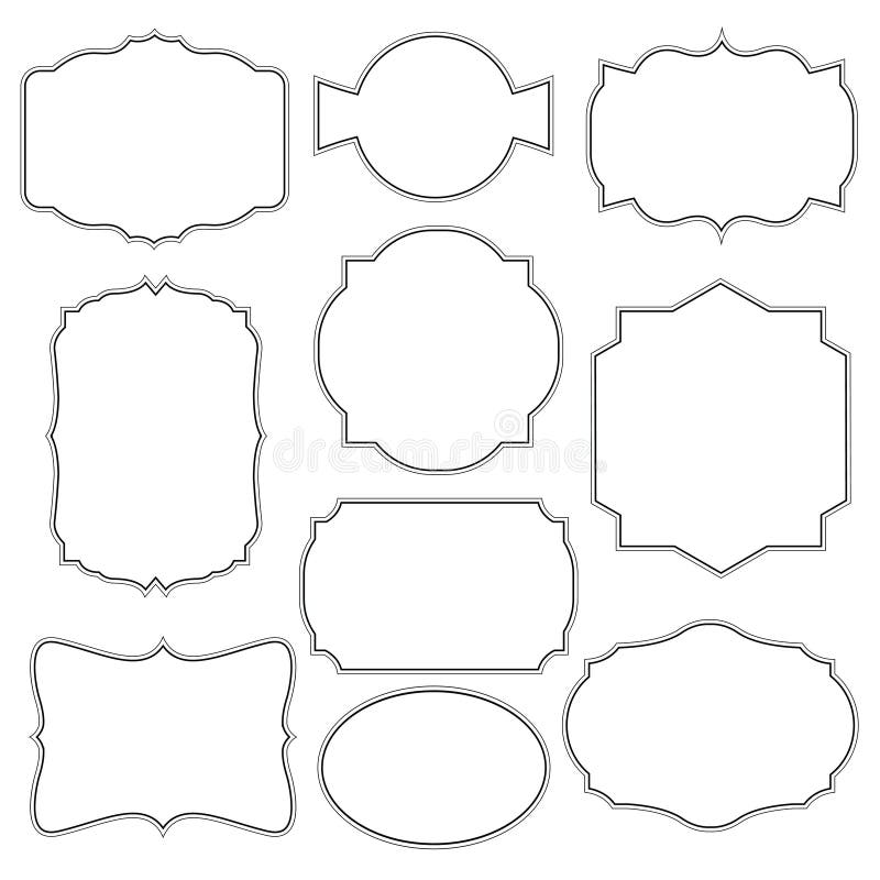 Vintage frames set vector stock vector. Illustration of element - 138407164