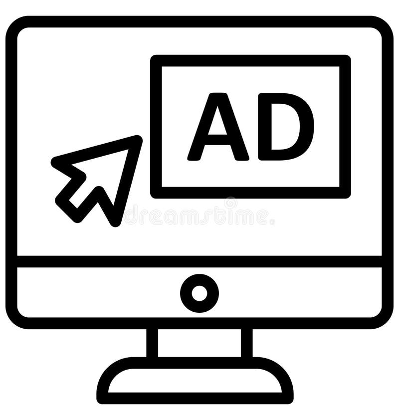Ads Isolated Vector Icon that Can Be Easily Modified or Edit Stock ...