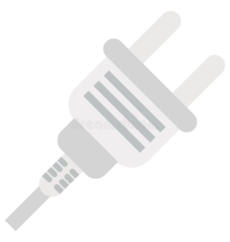 Plug Isolated Color Vector Icon that Can Be Easily Modified or Edit ...