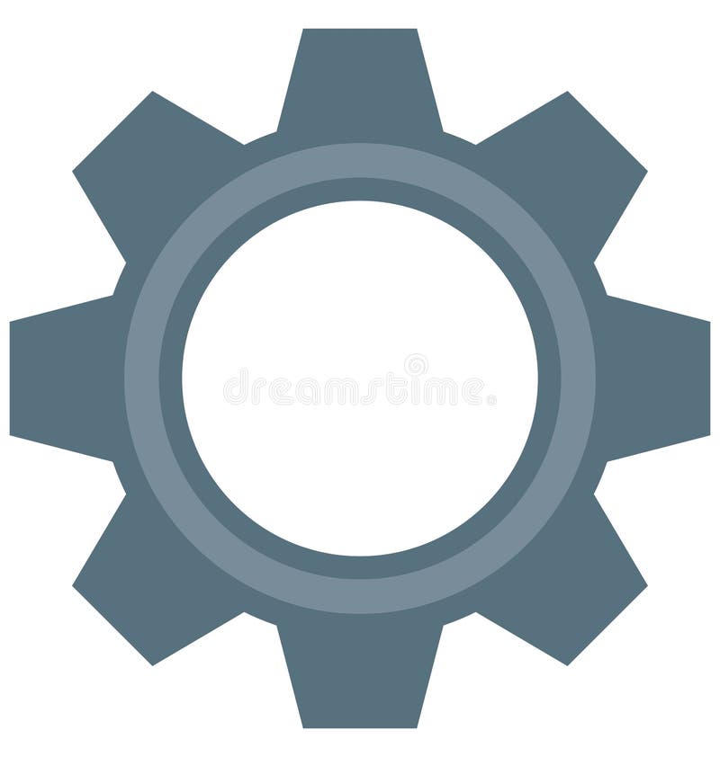 Cog Isolated Color Vector Icon that Can Be Easily Modified or Edit ...