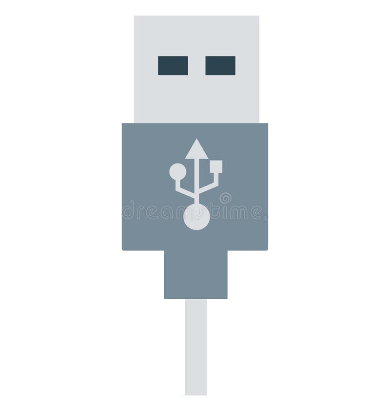 USB Isolated Color Vector Icon that Can Be Easily Modified or Edit ...