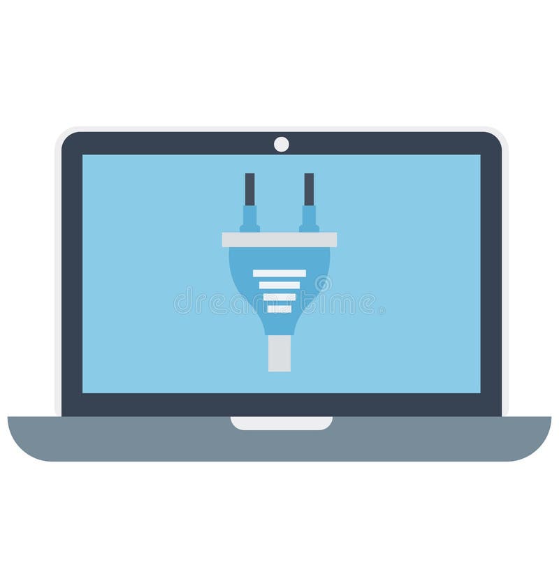Laptop Charger Isolated Color Vector Icon that Can Be Easily Modified ...