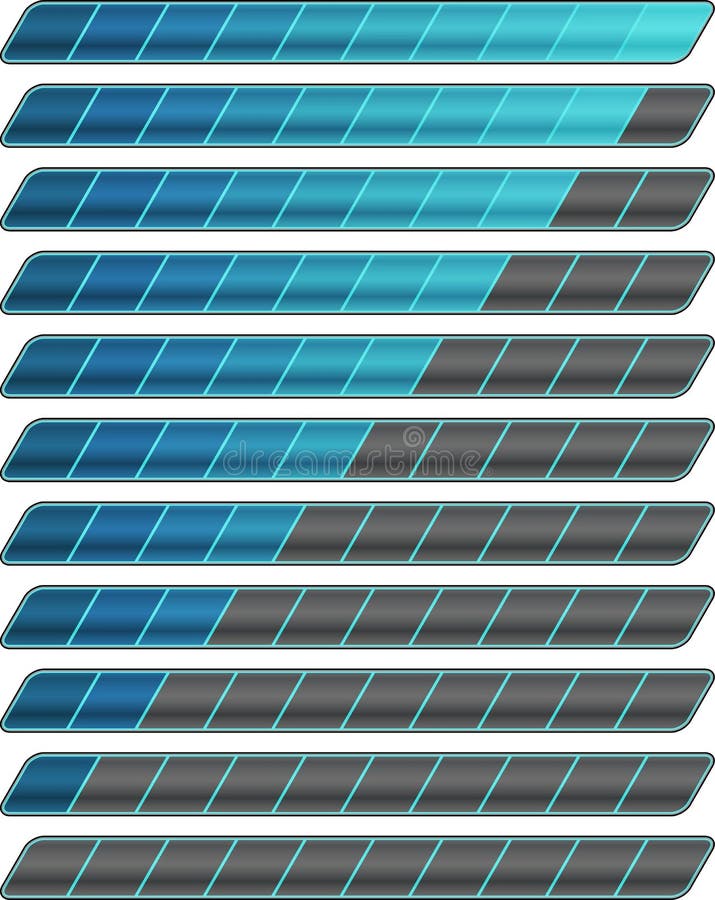 Colorful Progress Bar Set, Vector Illustration. Magic Stock Vector ...