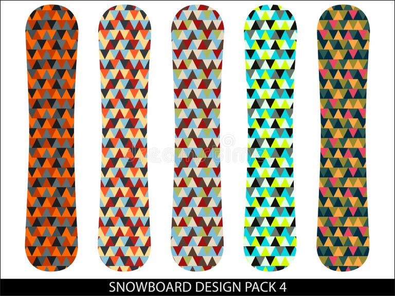Snowboard Designs Vector Pack Stock Vector - Illustration of extreme ...