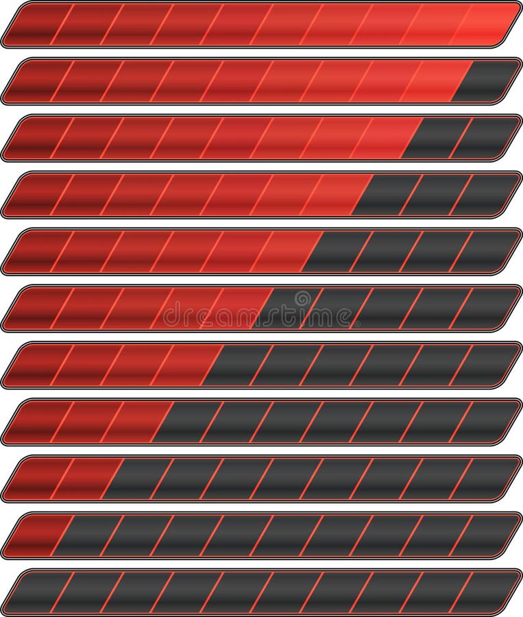 Colorful Progress Bar Set, Vector Illustration. Magic Stock Vector ...