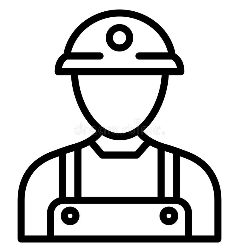 Miner Vector Icon Which Can Easily Modify or Edit Stock Vector ...