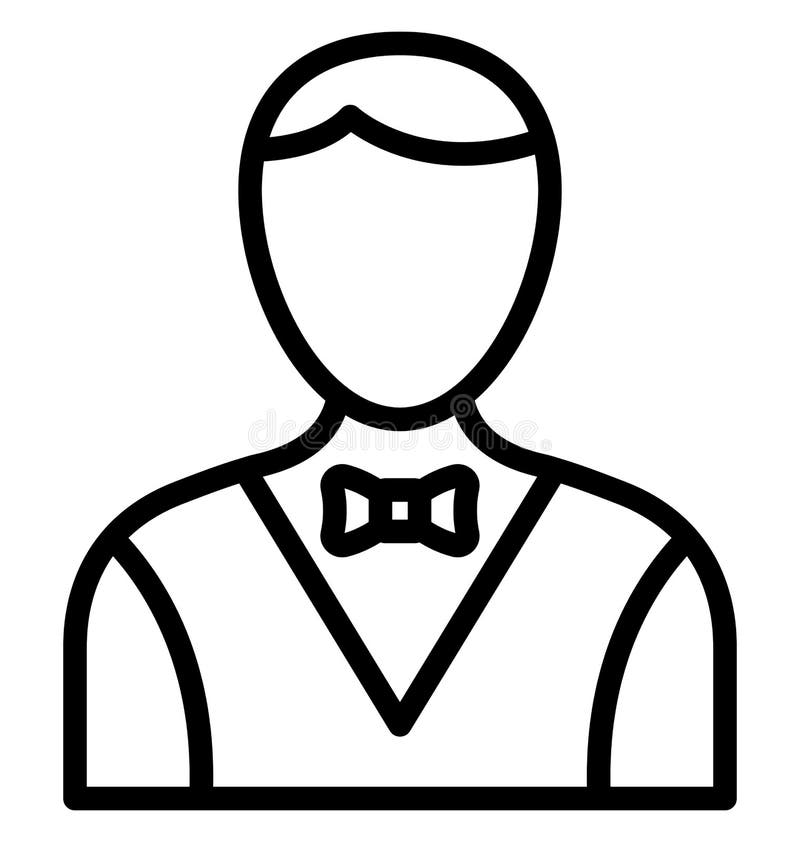 Butler Vector Icon Which Can Easily Modify or Edit Stock Vector ...