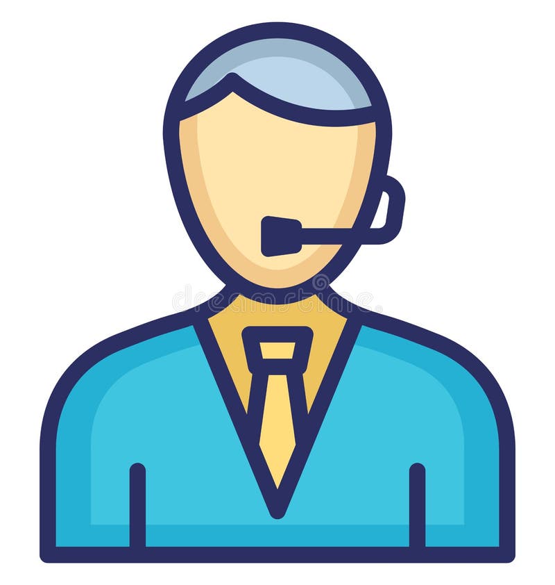 Customer Representative Vector Icon Which Can Easily Modify or Edit ...